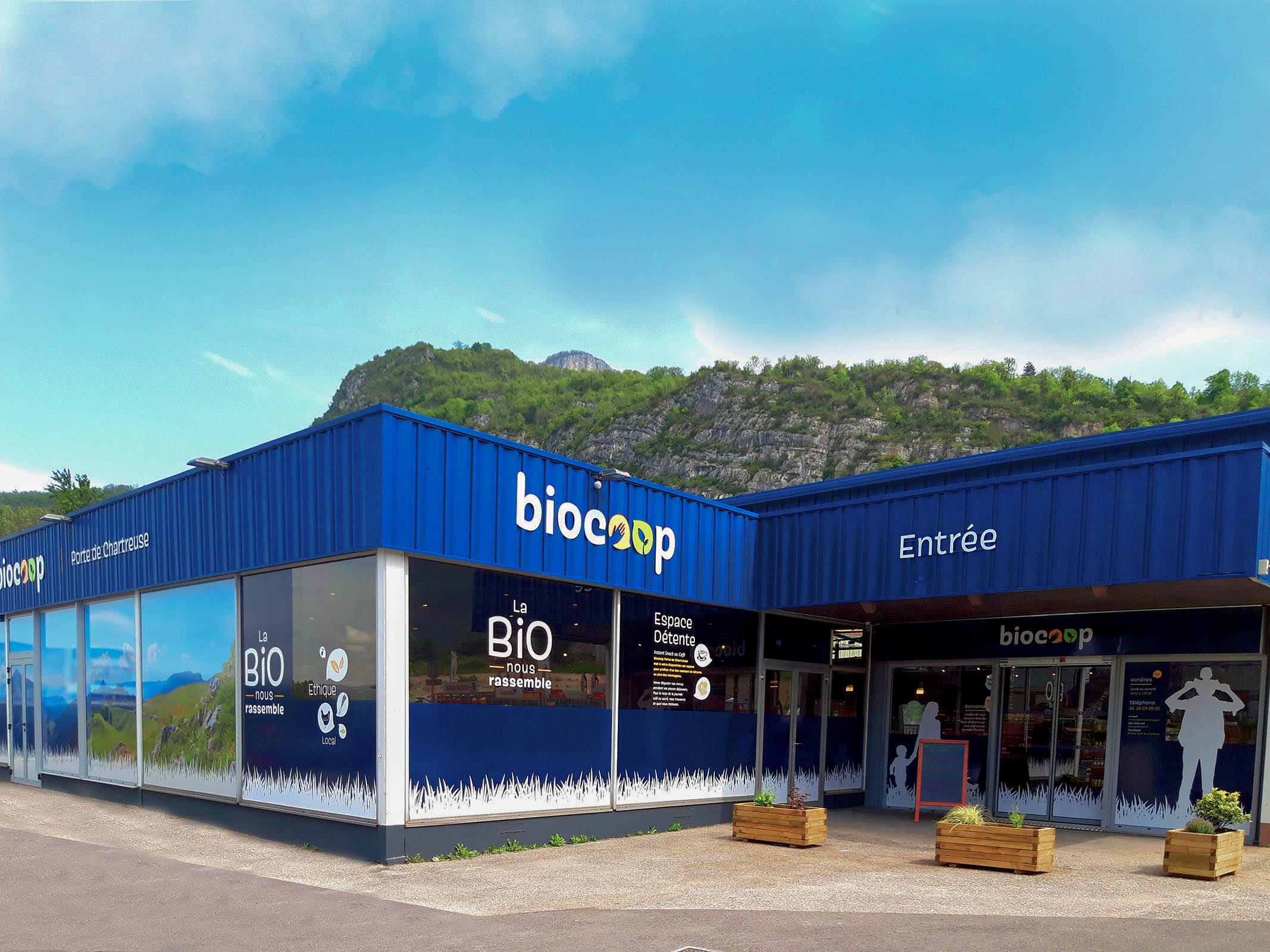 Communication globale d'un magasin bio franchisé